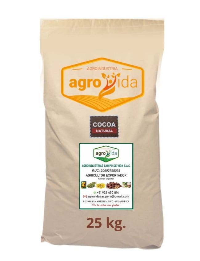 Polvo de Cacao Natural Saco por 25kg – Puro Cacao y Derivados (Manteca ...